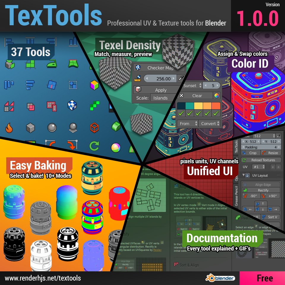 TexTools : des outils gratuits de texturing et UV pour Blender - 3DVF